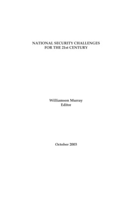 "National Security Challenges for the 21st Century" by Williamson ...