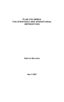 "Plan Colombia: The Strategic and Operational Imperatives" by Gabriel ...