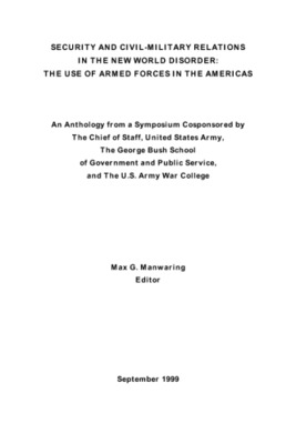 "Security and Civil-Military Relations in the New World Disorder: The U ...