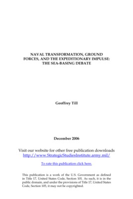 "Naval Transformation, Ground Forces, and the Expeditionary Impulse: Th ...