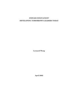 "Stifled Innovation? Developing Tomorrow's Leaders Today" by Leonard ...